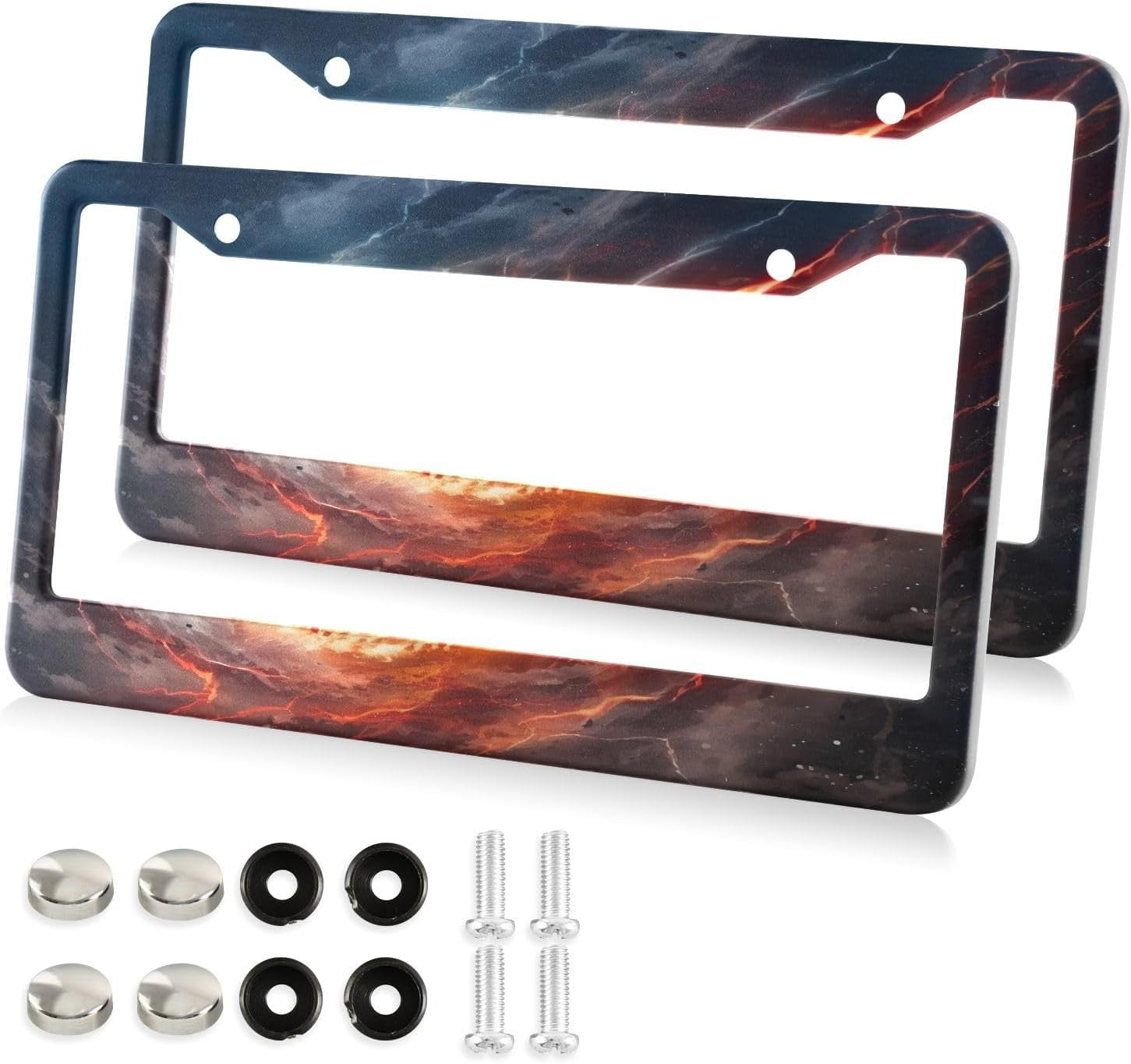 Cool Baseball License Plate Frame, Aluminum Car Tag Frames, 2 Pack ...