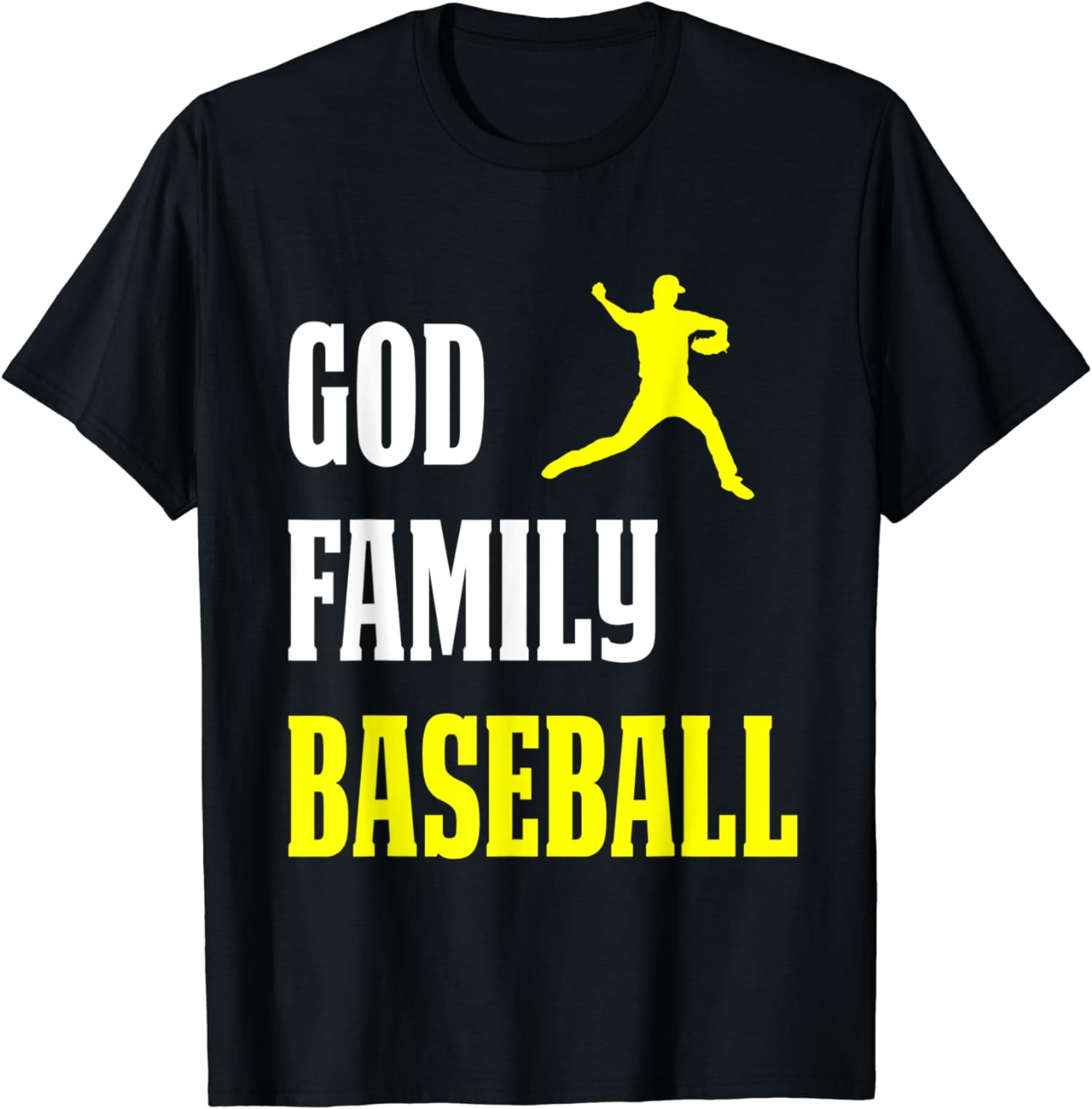 Cool Baseball Pitcher T Shirt God Family Baseball - Walmart.com