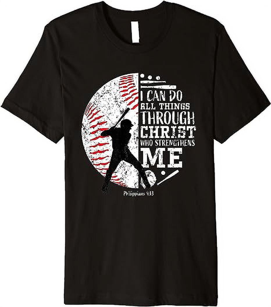 Cool Baseball Player Gifts Boys Kids Christian Bible Verse Premium T ...