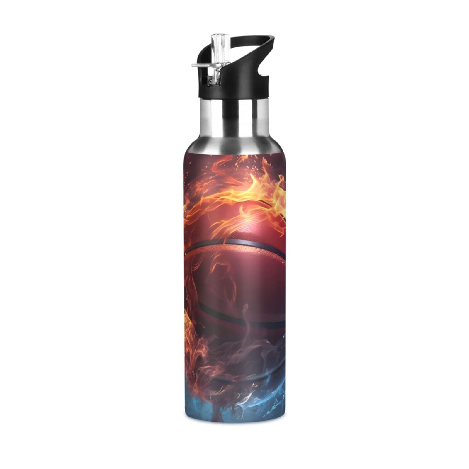 Cool Basketball Water Bottles Insulated Thermos Kids Stainless Steel ...