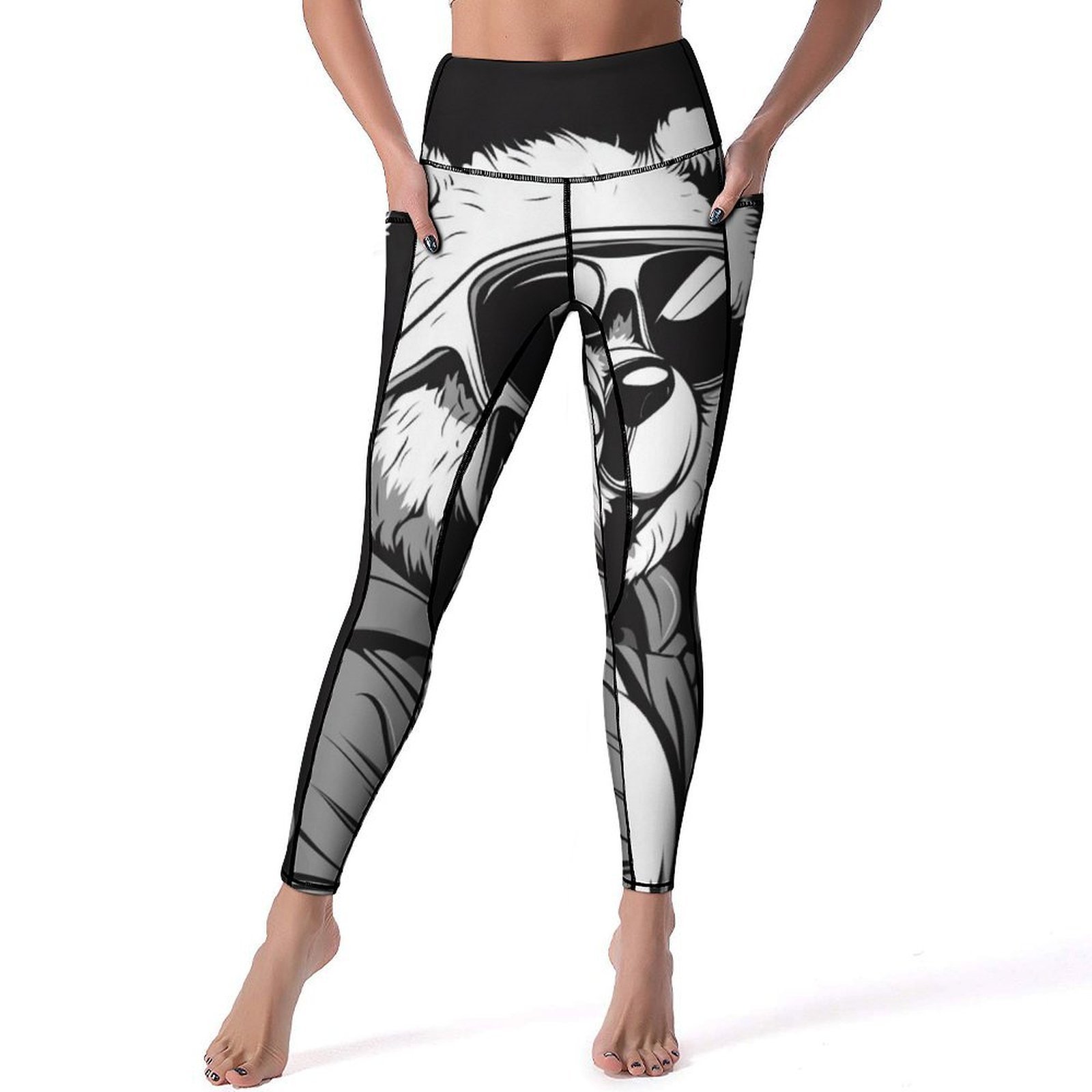 Cool Bear in Shades And Chain Leggings Gym Wear Gym Sportswear Woman ...
