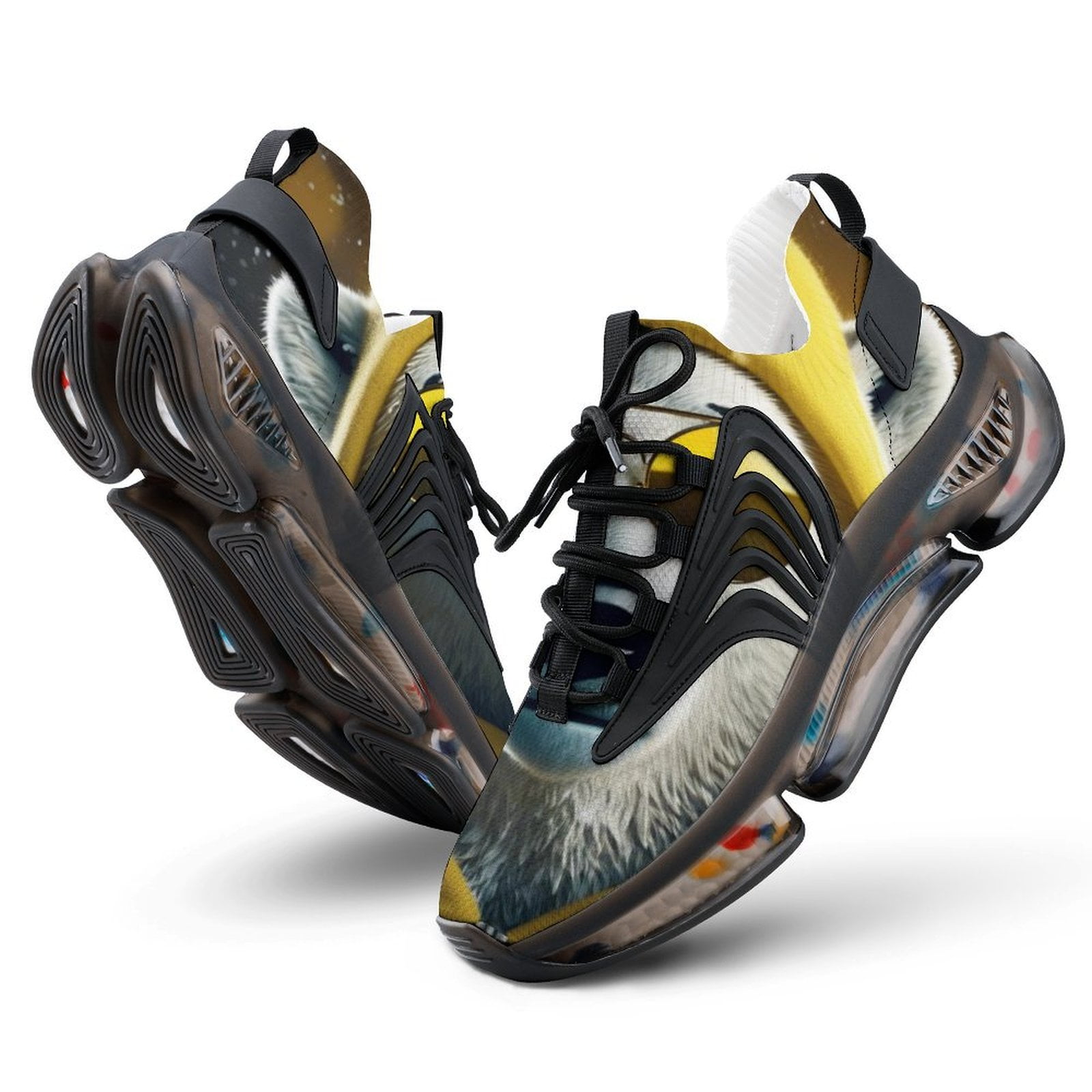 Cool Bear in Yellow Hoodie Walking Shoes for Men Woman Lightweight ...