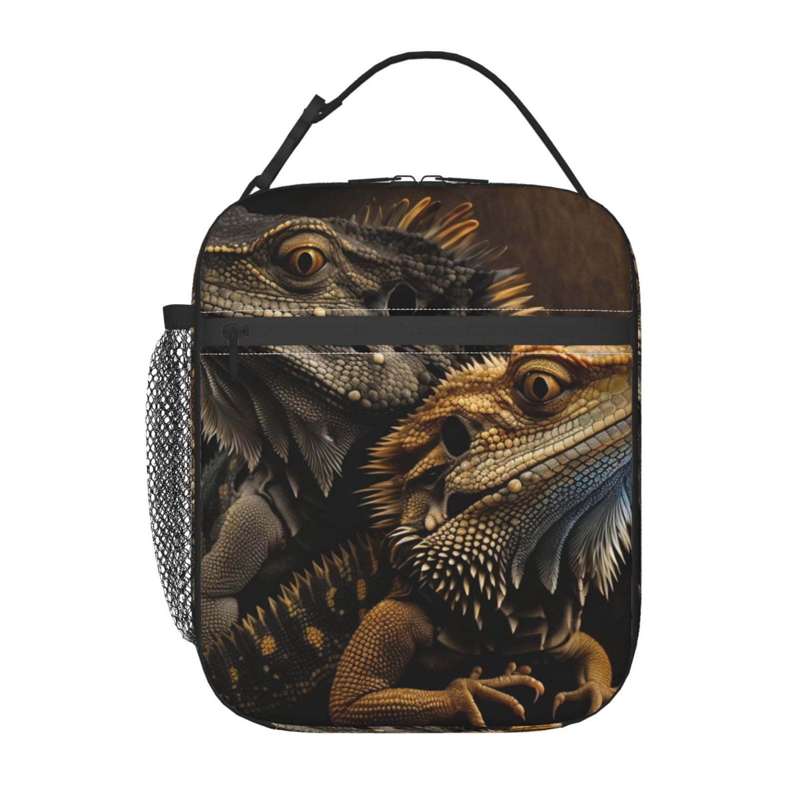 Cool Bearded Dragon Lizards Lunch Box Bag Insulated Lunchbox Reusable ...