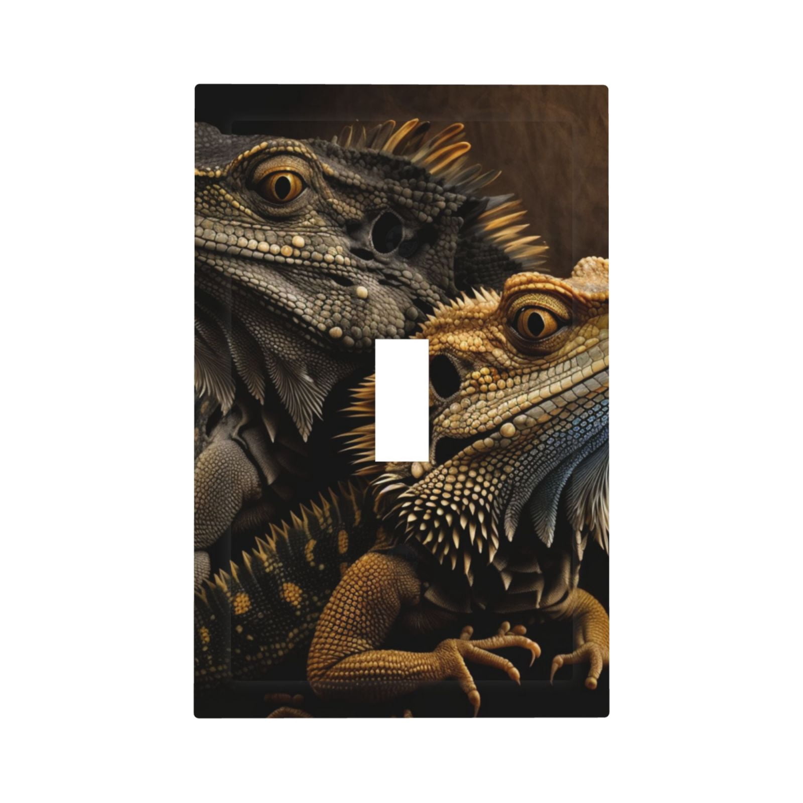 Cool Bearded Dragon Lizards Single Toggle Wall Plate 1 Gang Decorative ...
