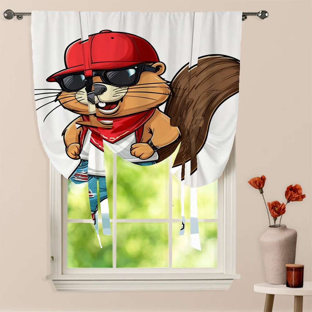 Cool Beaver Streetwear Window Curtain for Living Room Roman Curtain ...