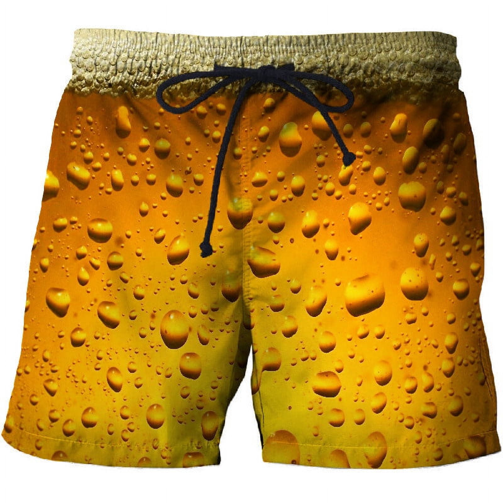 Cool Beer 3d Printed Beach Shorts Pants Mens Casual Hawaii Board Shorts ...
