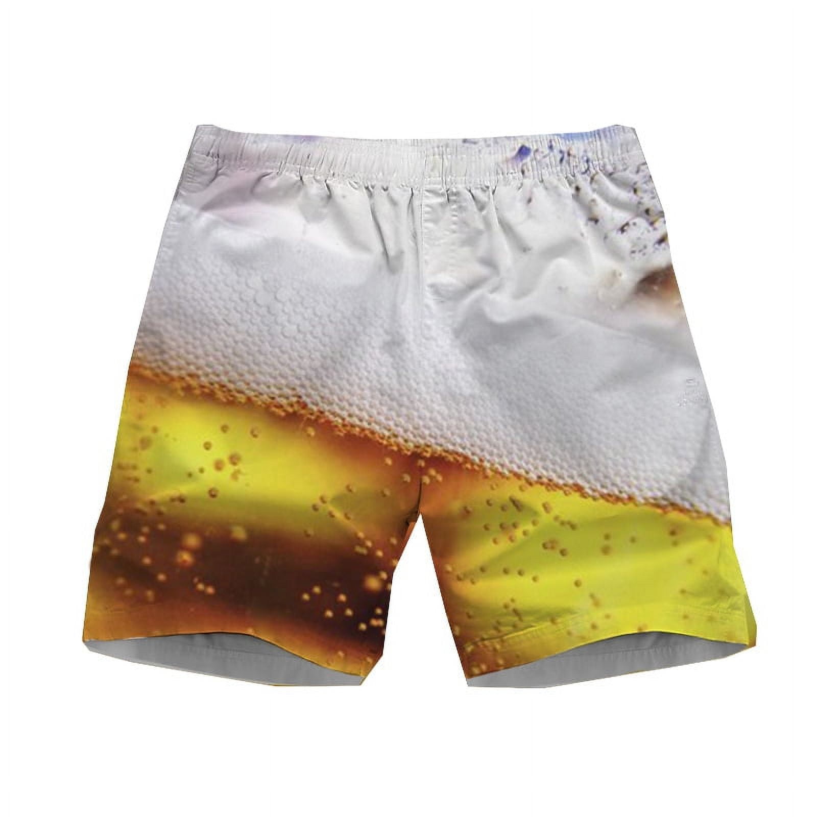 Cool Beer 3d Printed Beach Shorts Pants Mens Casual Hawaii Board Shorts ...