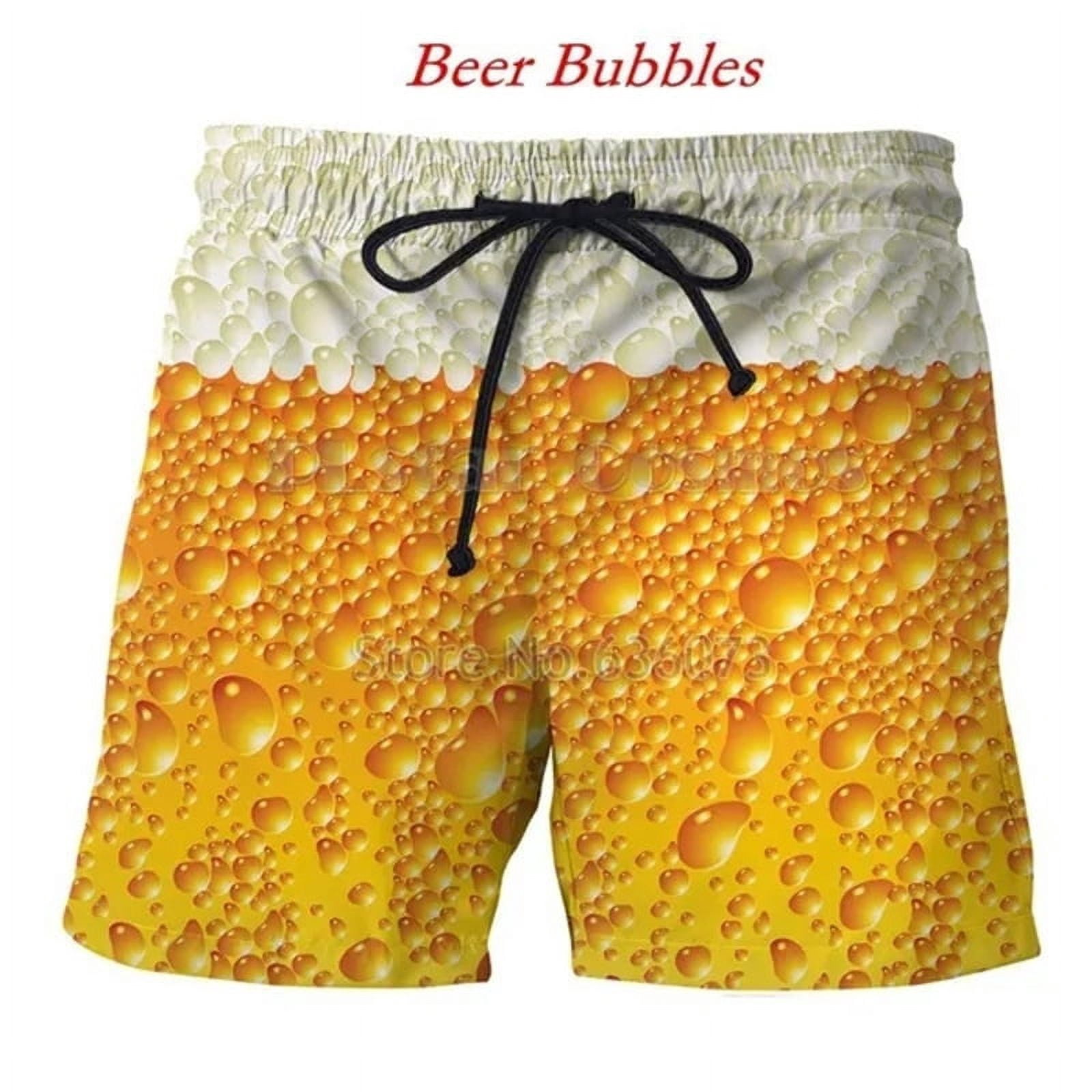 Cool Beer Beach Men Shorts 3D Printed Gym Board Shorts Fashion Hawaii ...
