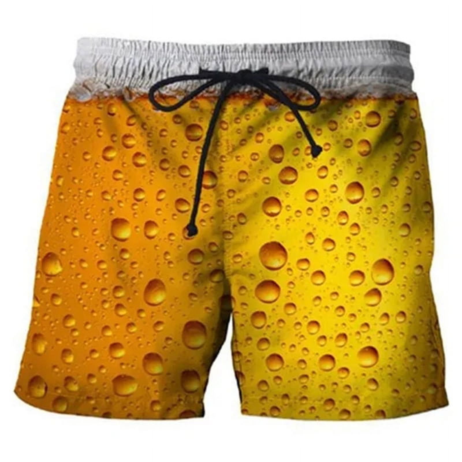 Cool Beer Beach Men Shorts 3D Printed Gym Board Shorts Fashion Hawaii ...