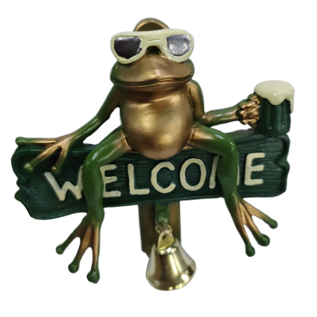 Cool Beer Frog Welcome bells Decorative Door Hanger Doorbell Gifts ...