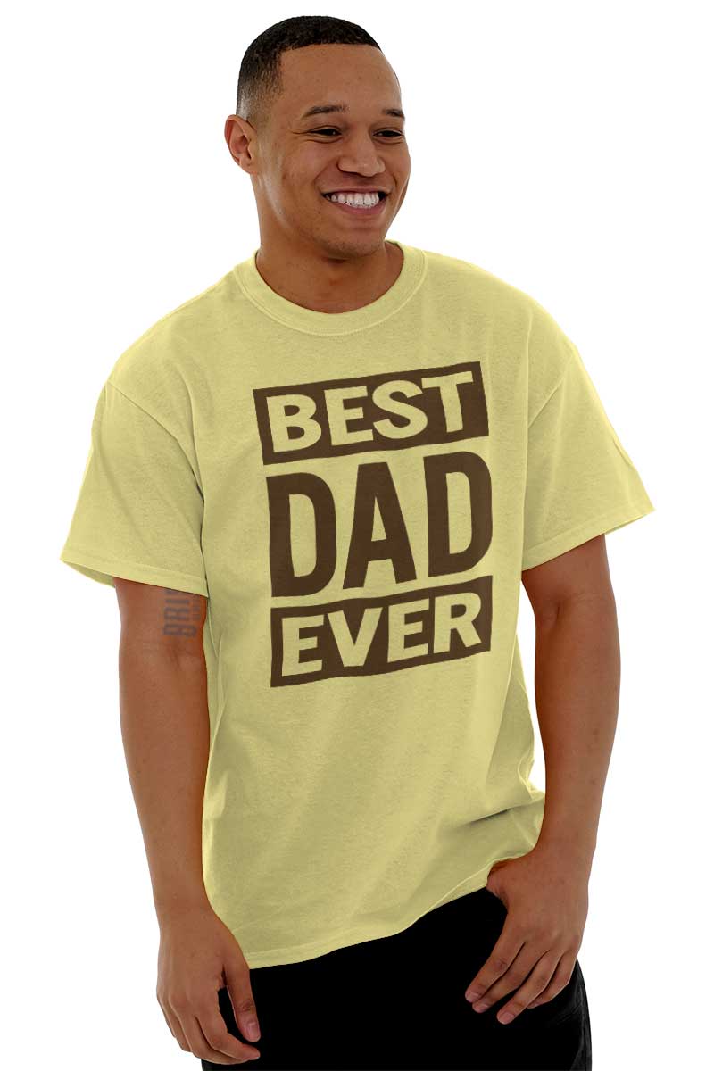 Cool Best Dad Ever Father's Day Men's Graphic T Shirt Tees Brisco ...