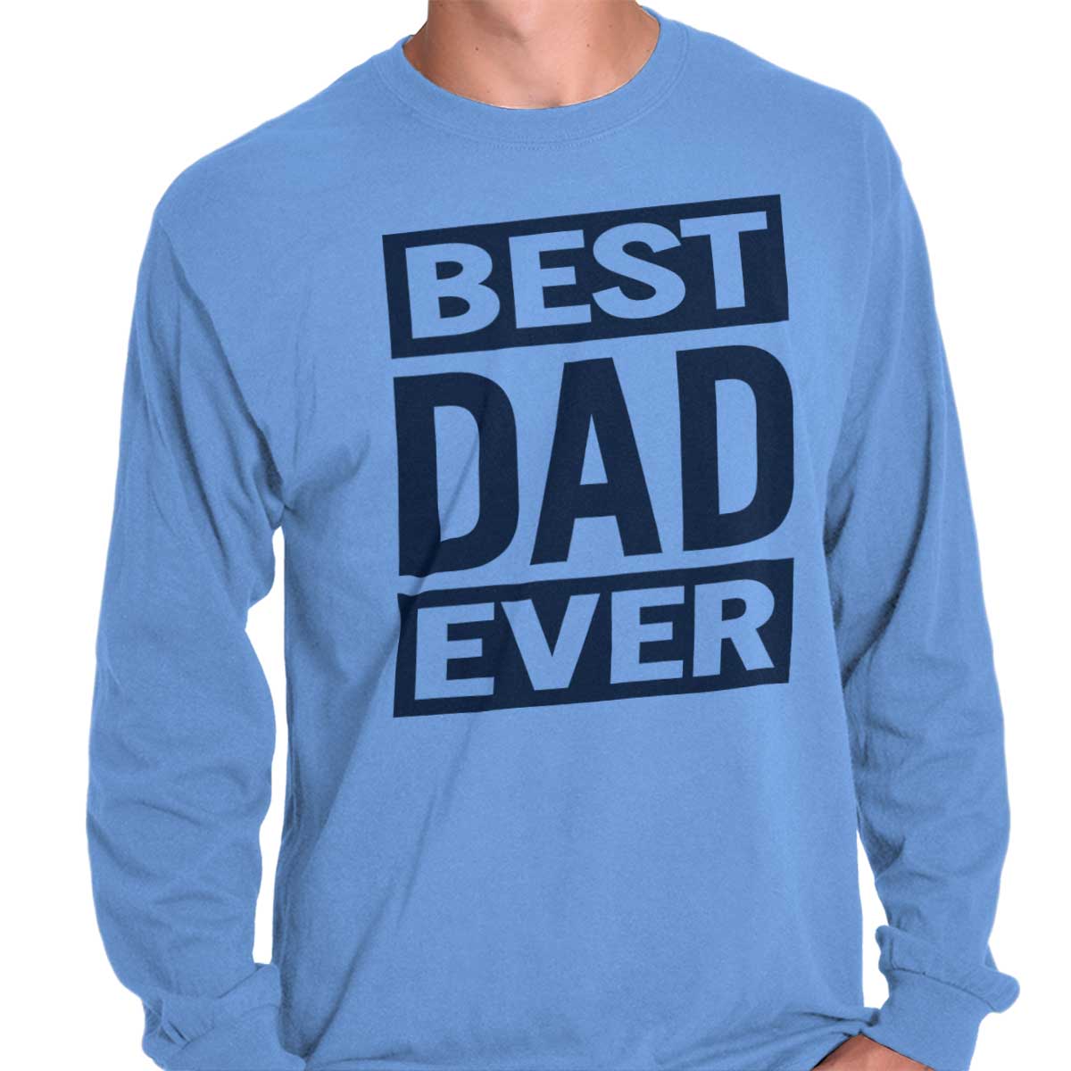 Cool Best Dad Ever Father's Day Men's Long Sleeve Tee T Shirt Brisco ...