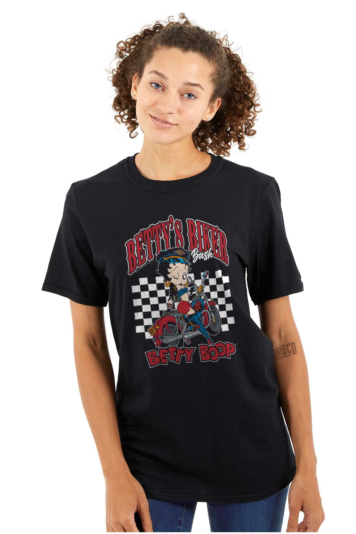 Cool Betty Boop Biker Bash Cartoon Women Plus Size Graphic Tee Tees ...