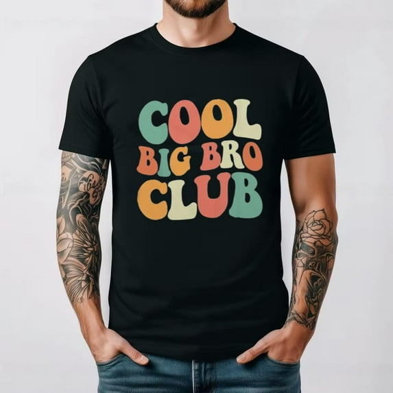 Cool Big Bro Club Retro Family Matching Funny Graphic Unisex T-shirt ...