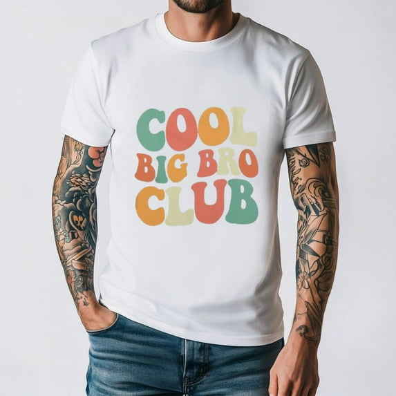 Cool Big Bro Club Retro Family Matching Funny Graphic Unisex T-shirt ...