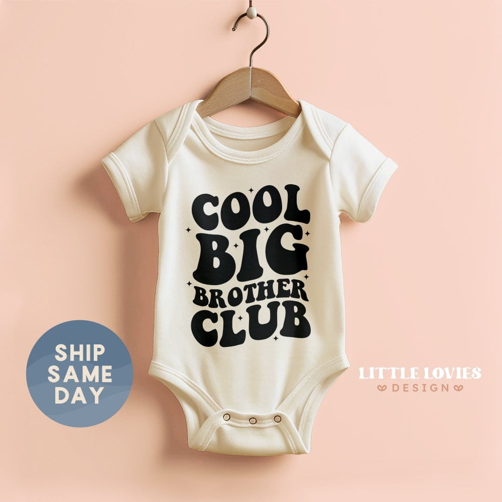 Cool Big Brother Club Onesies, Sibling Announcement Bodysuit, Matching ...