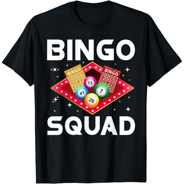 Cool Bingo Design For Men Women Bingo Squad Bingo Player T-Shirt ...