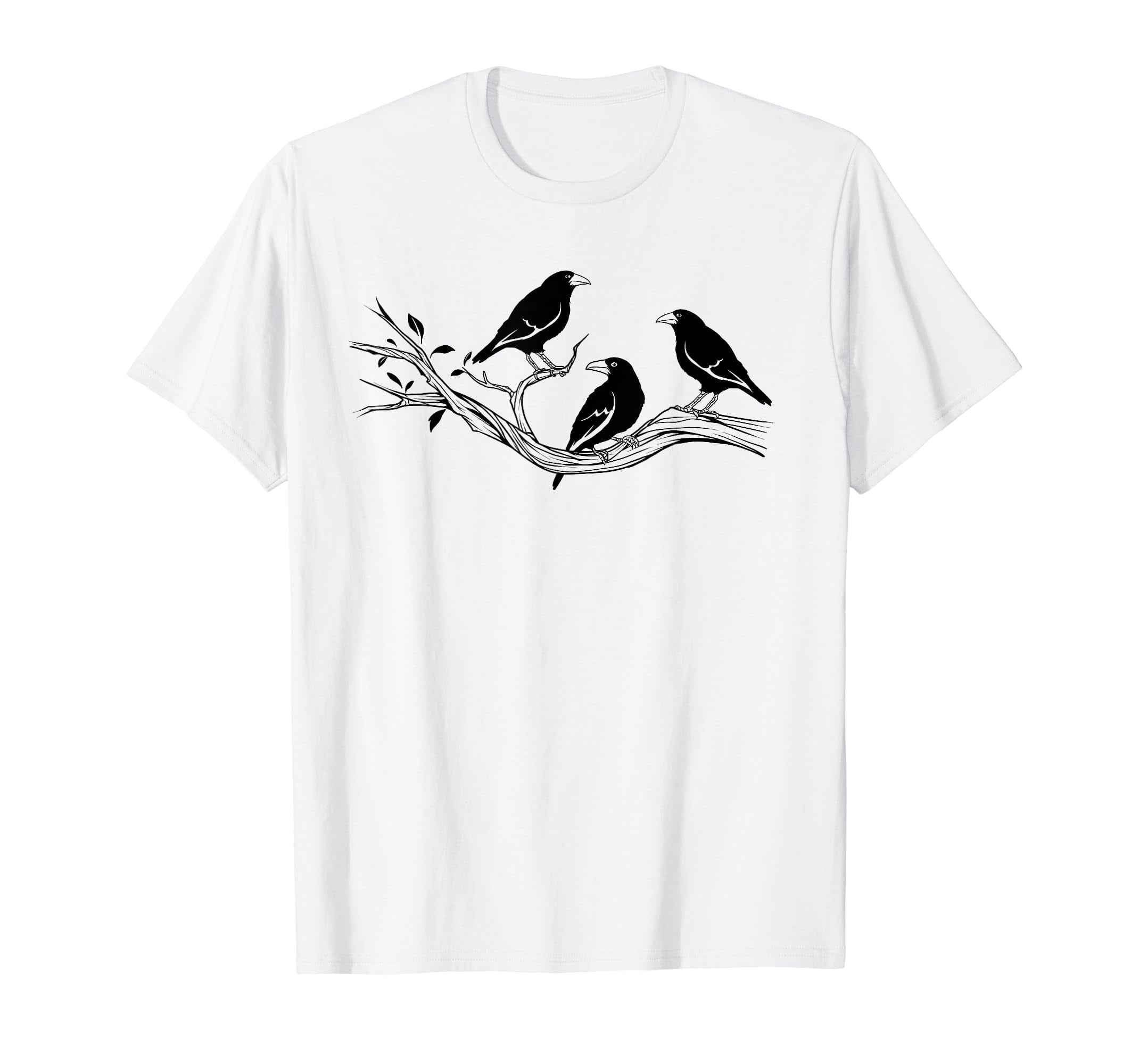 Cool Black Crow Product Bird Gift Norse Raven Crows On Wire T-Shirt ...