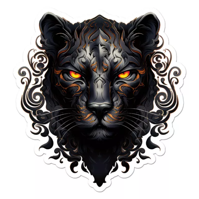 Cool Black Panther Cat Sticker Phone Decal Water Bottle Stickers Car ...
