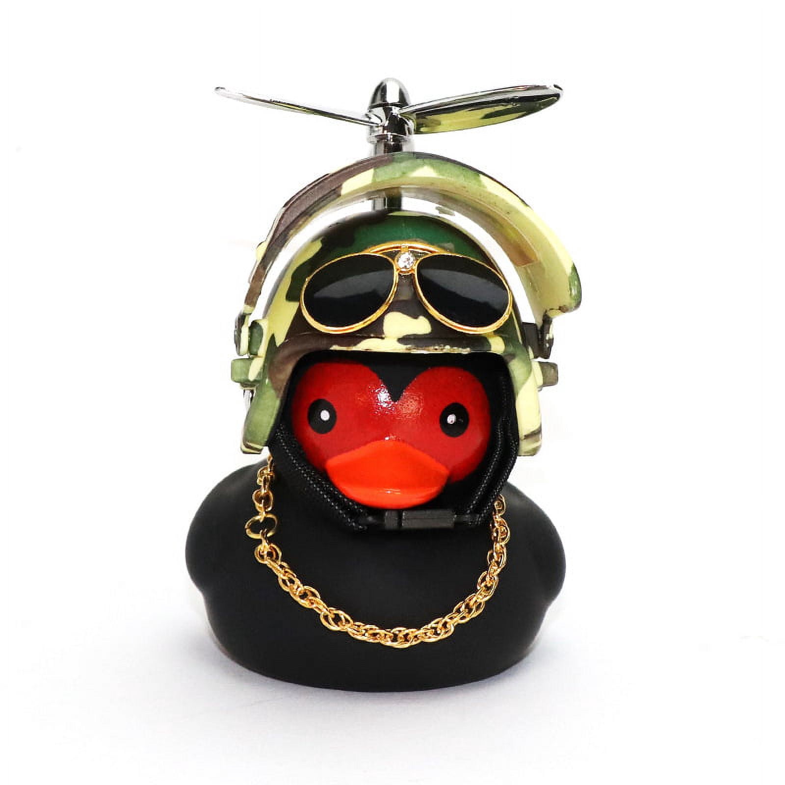 Cool Black Rubber Duck Toy Bike Car Ornaments Dashboard Decorations ...
