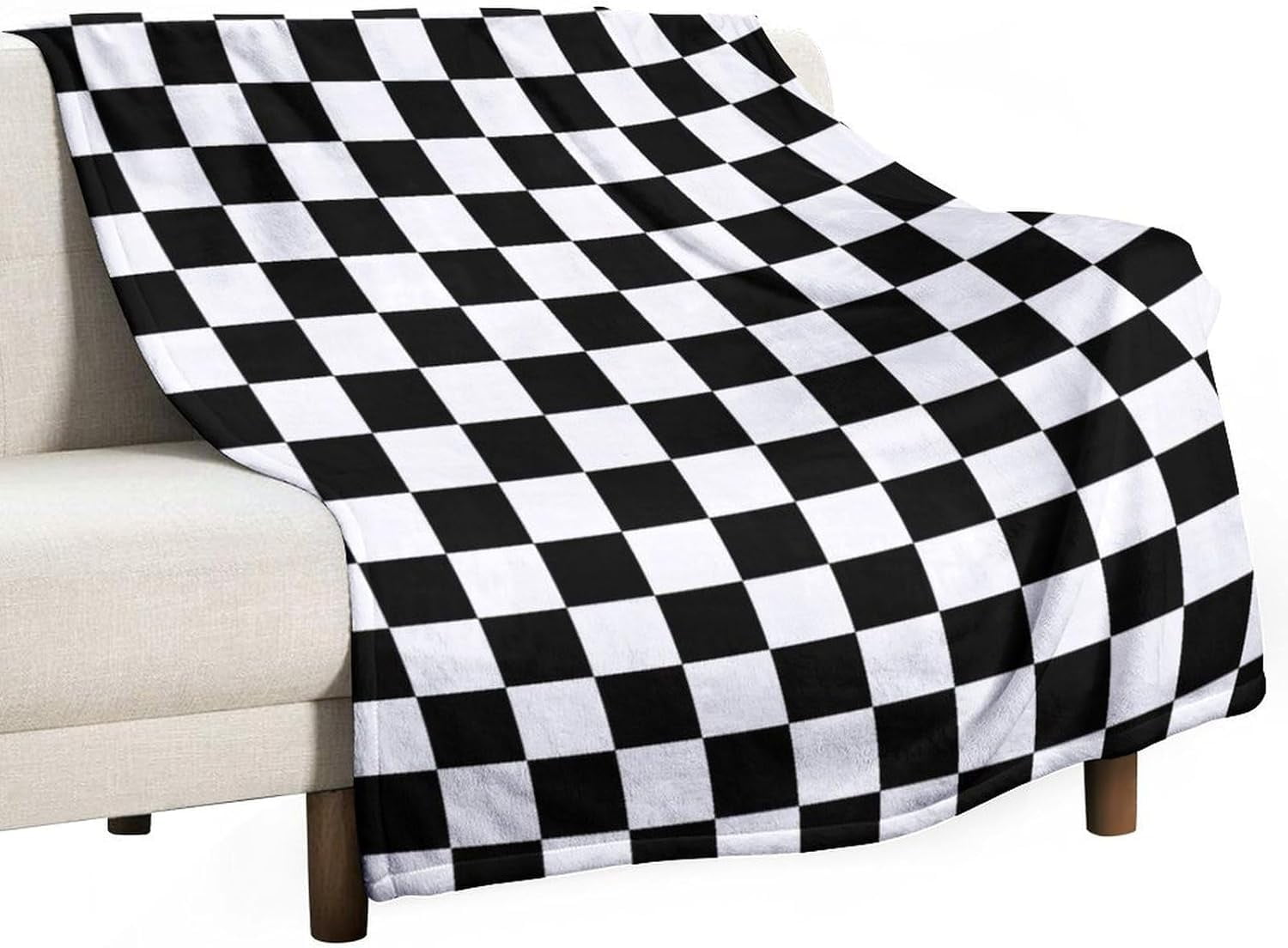 Cool Black and White Checkered Throw Blankets Christmas Birthday ...