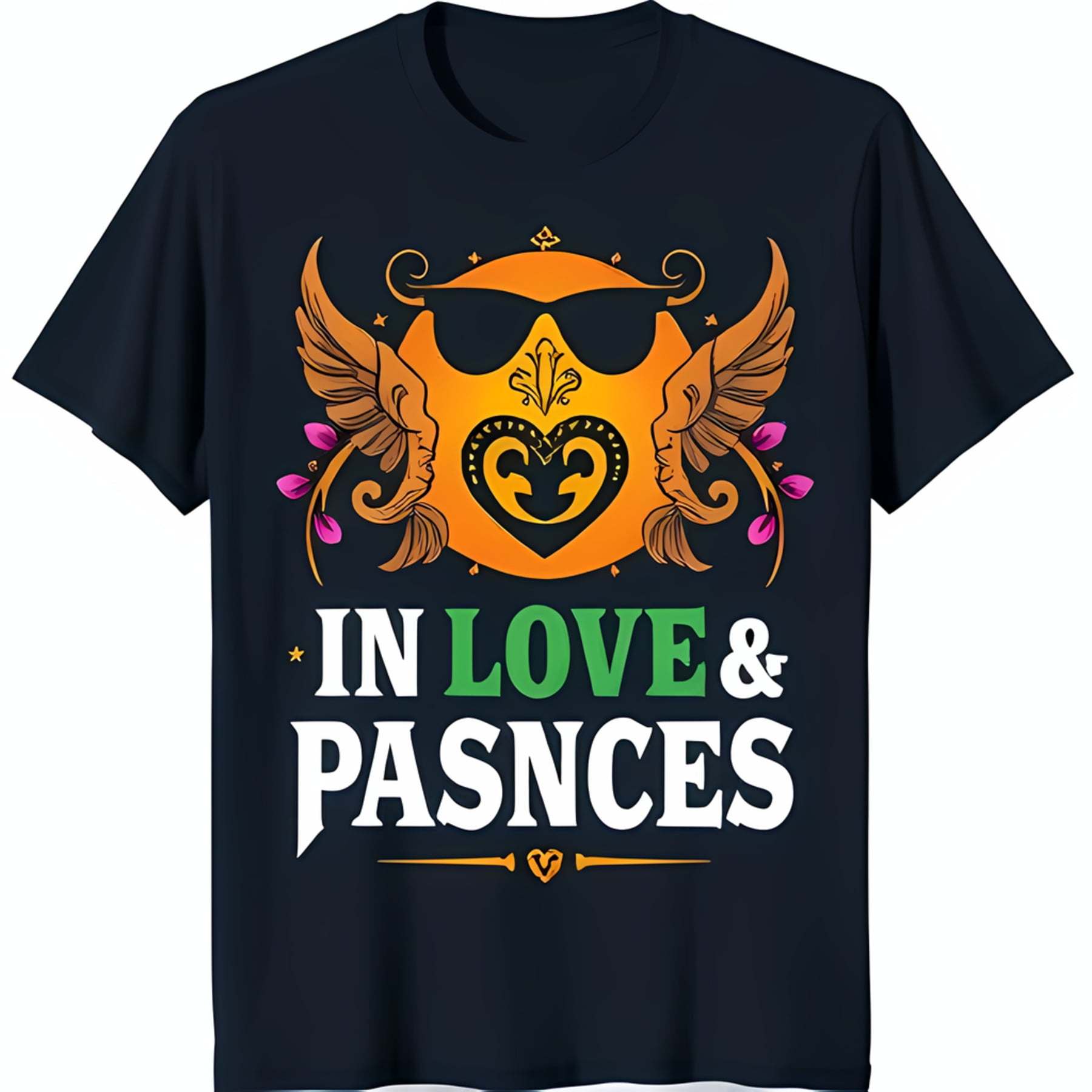 Cool Blue T-Shirt with Sunglasses Wearing Sun Graphic & Heart Design ...