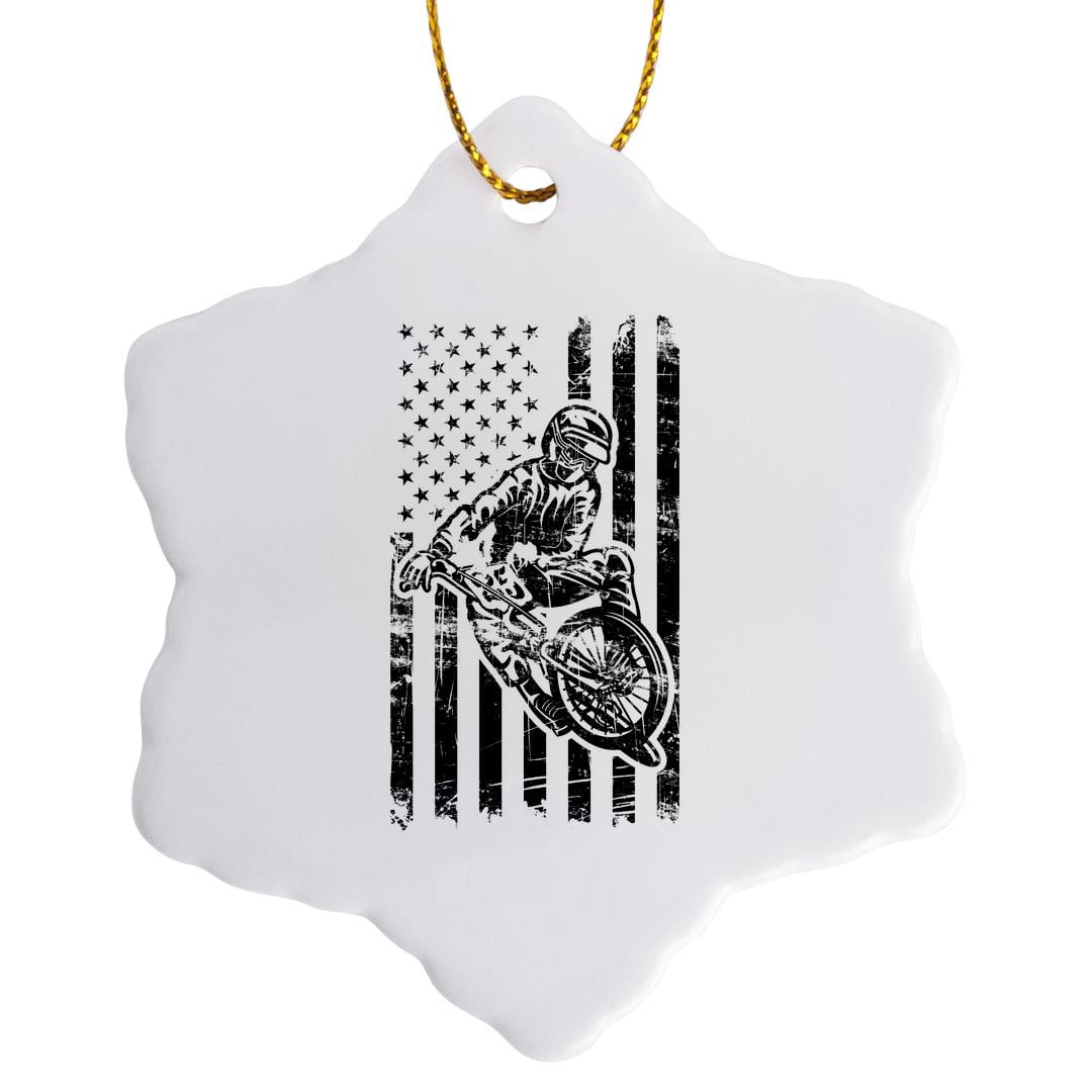 3drose, Cool Bmx Biker with American Flag Grunge Effect, 3 inch ...