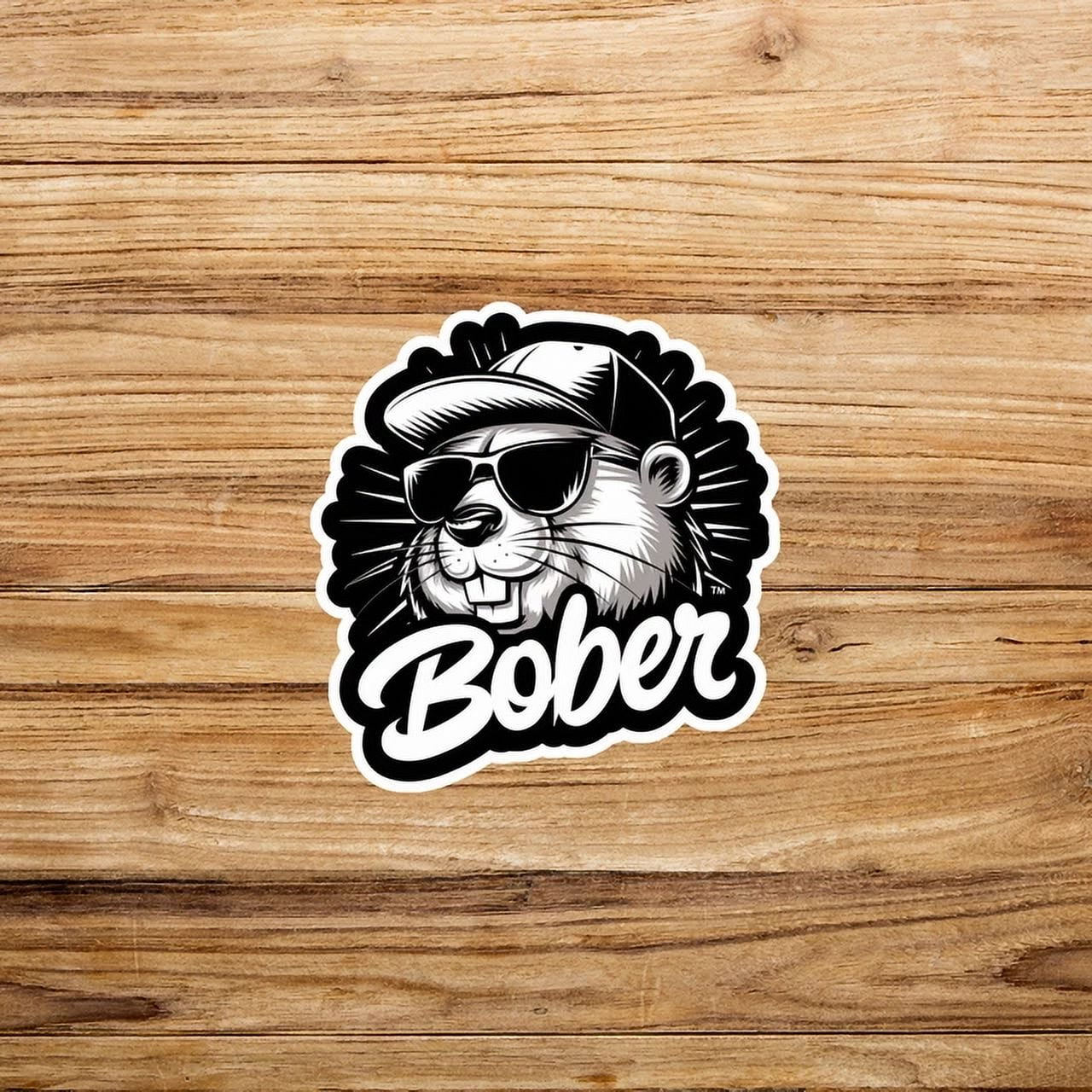 Cool Bober Beaver Attitude Shades Animal Lover Sticker Decalphone Decal ...