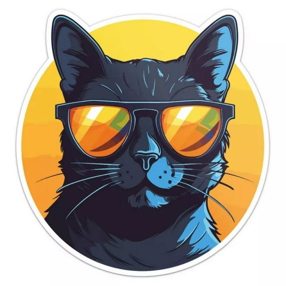 Cool Bombay Cat Sticker Phone Decal Water Bottle Stickers Car Decals ...