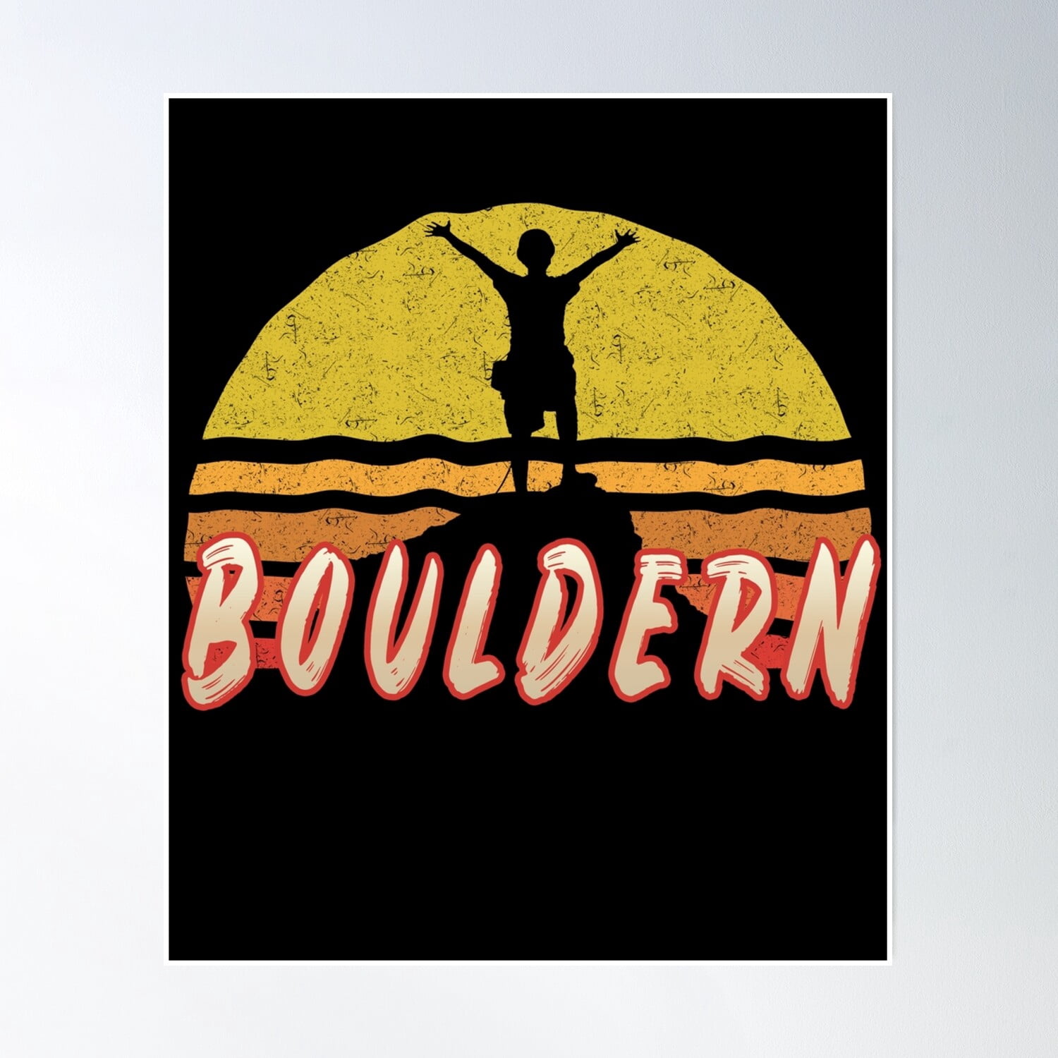 Cool Bouldern Bouldering Poster Wall Art, Modern Wall Decor, 24x36 ...