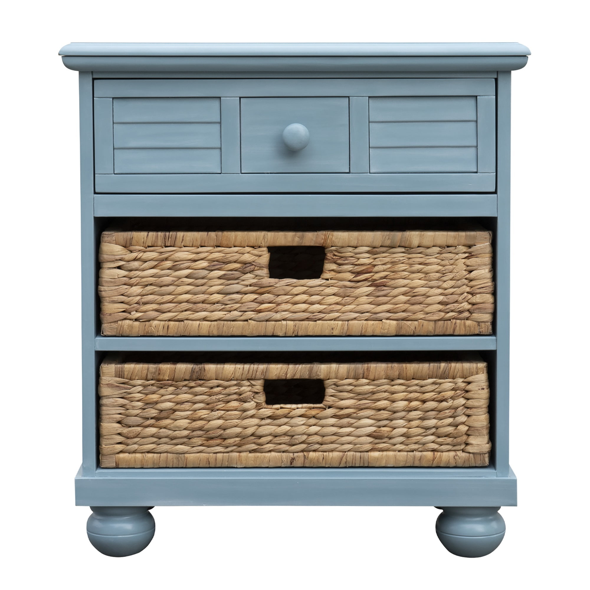 Cool Breeze 1-Drawer Beach Blue Nightstand 28.75 in. H x 26 in. W x 17 ...