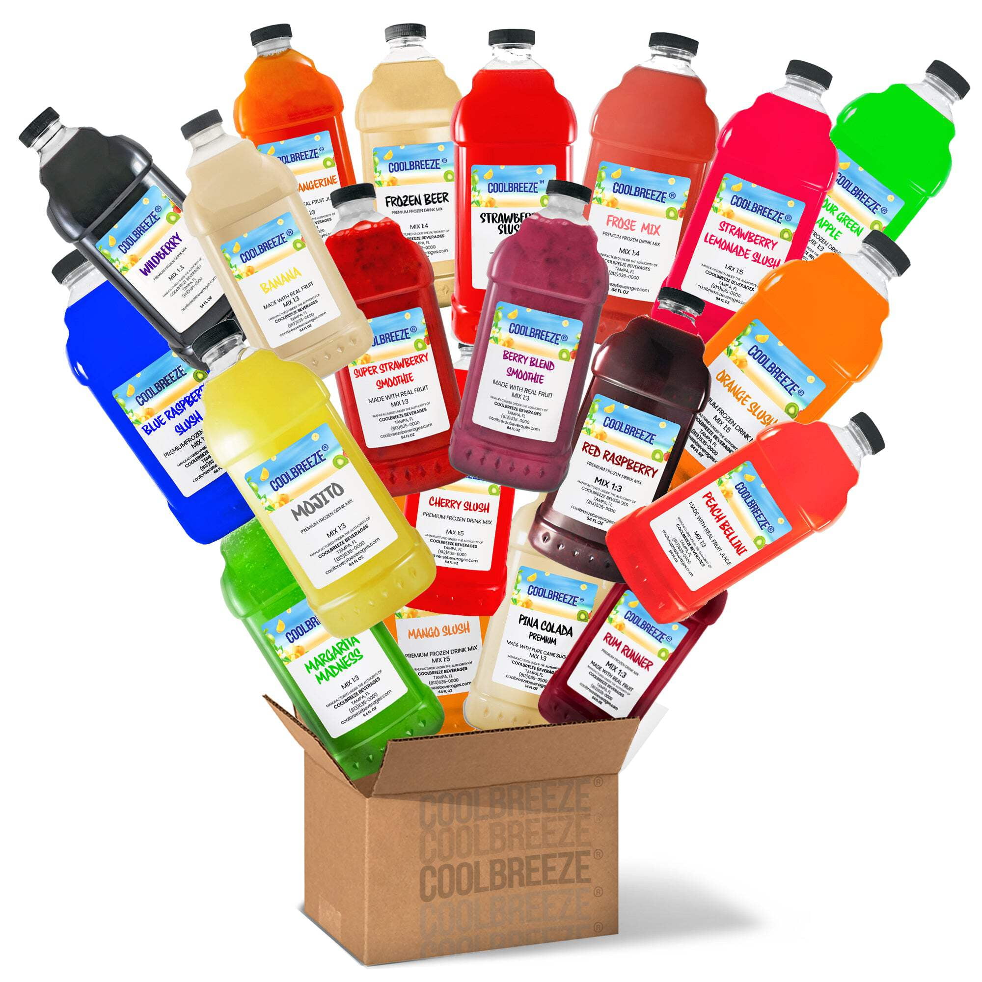 Cool Breeze Beverages [Pick Your Three Flavors] Margarita Frozen Drink ...