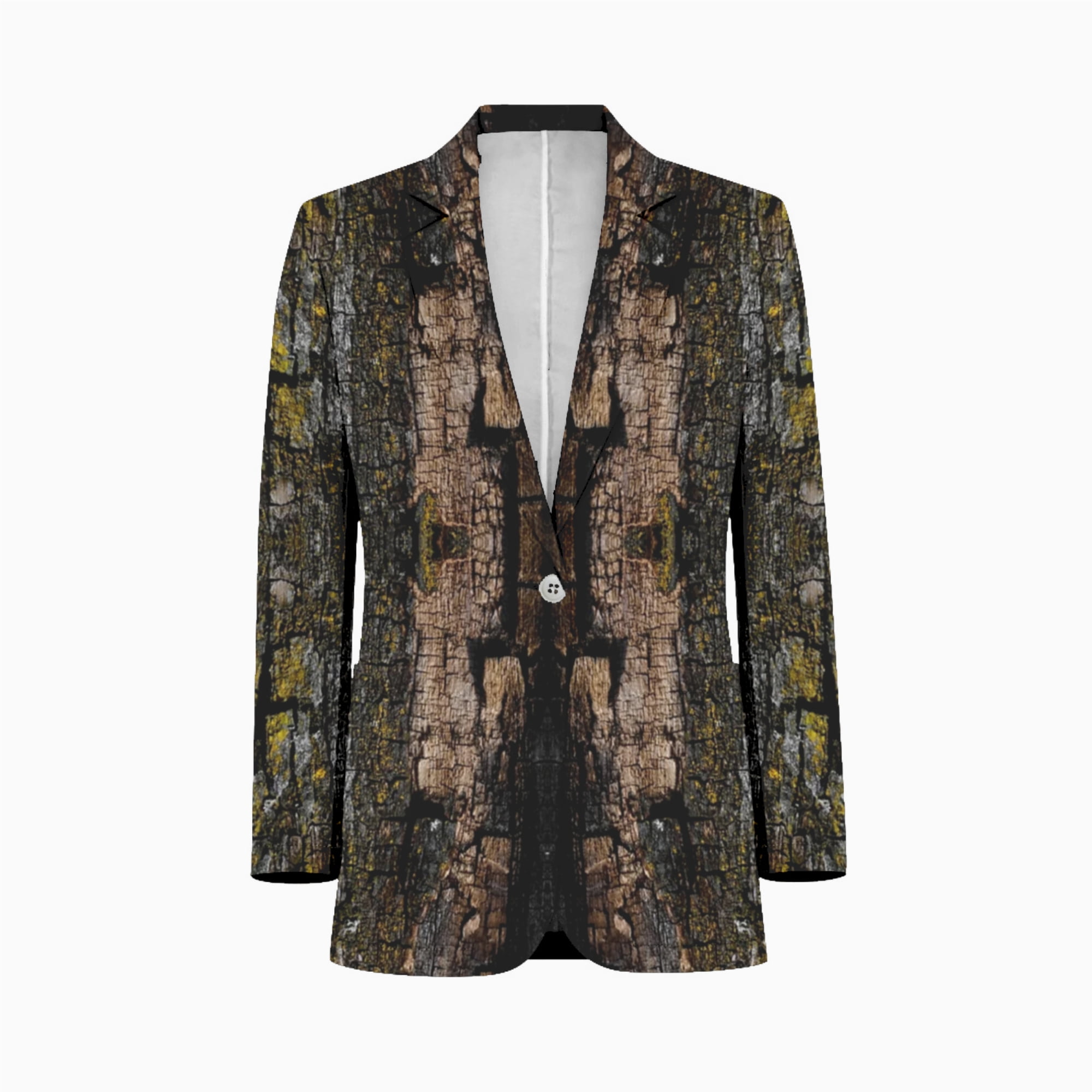 Cool Brown wood bark with yellow lichen camo texture pattern Mens Suits ...