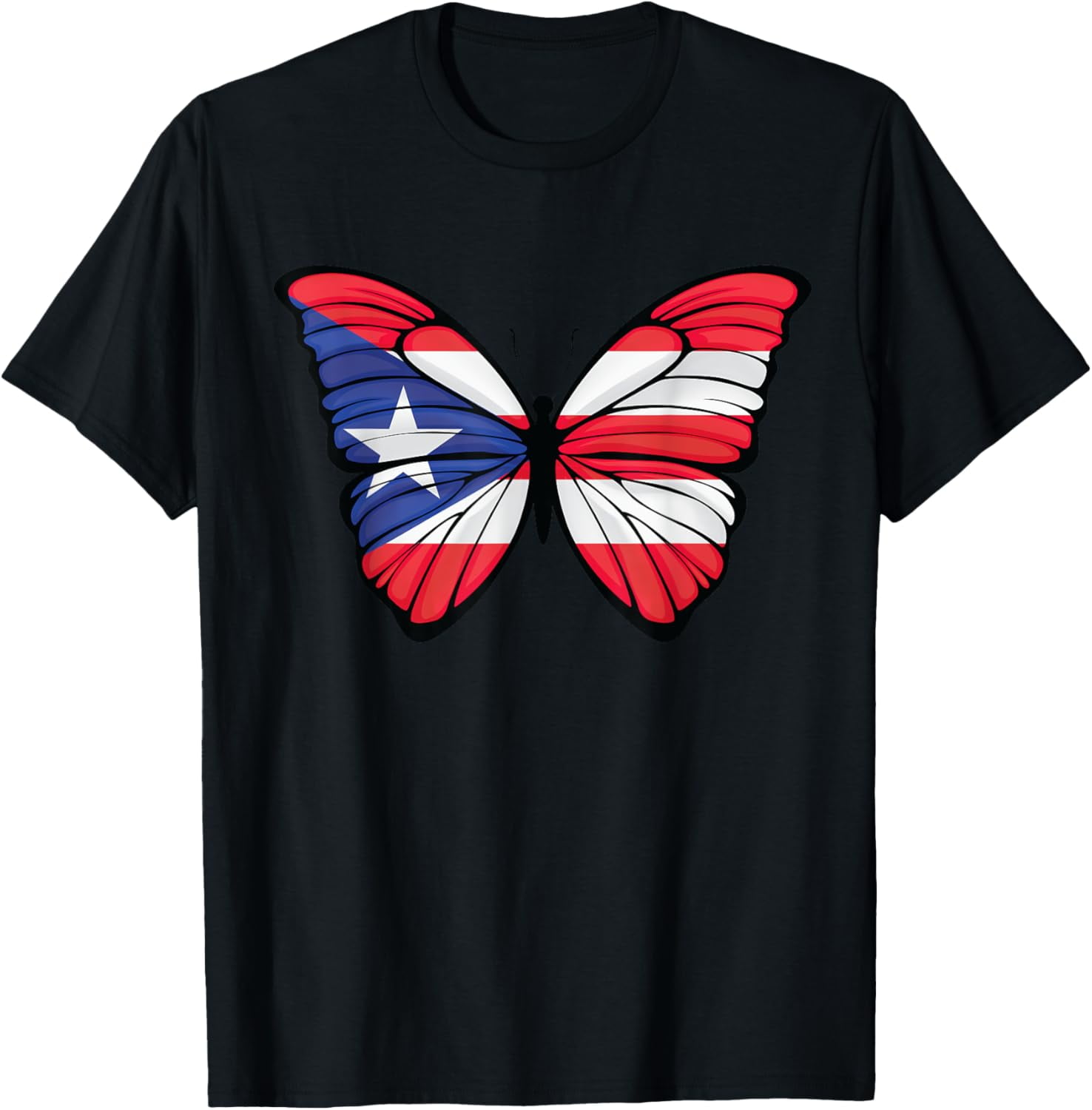 Cool Butterfly Puerto Rico Flag Boricua Puerto Rican Outfit T-Shirt ...
