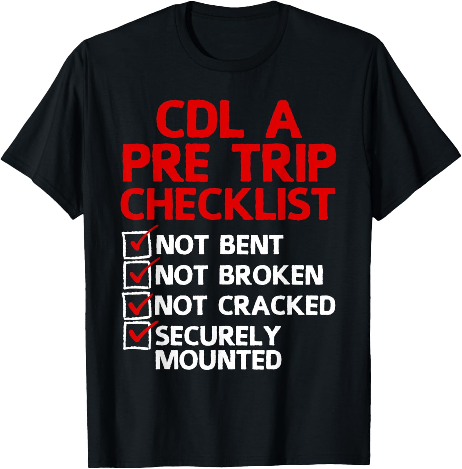 Cool CDL Trucker Art For Men Women Trucking CDL Truck Driver T-Shirt ...