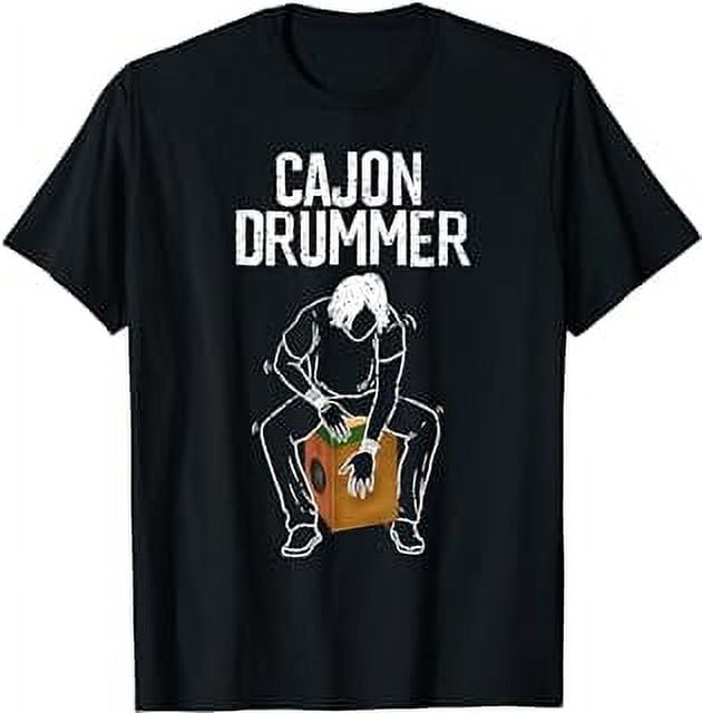 Cool Cajon Drummer | Funny Music Fan Lover Drum Player Gift T-Shirt ...