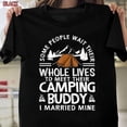 Cool Camping Buddies Gift For Spouse Funny Husband and Wife Graphic Tee ...