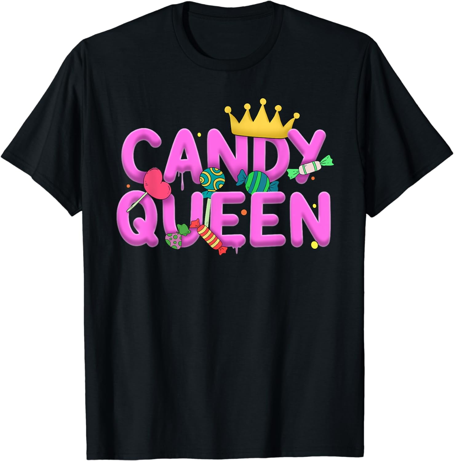 Cool Candy Queen Art For Women Girls Candy Lollipop Lovers T-Shirt - Walmart.com
