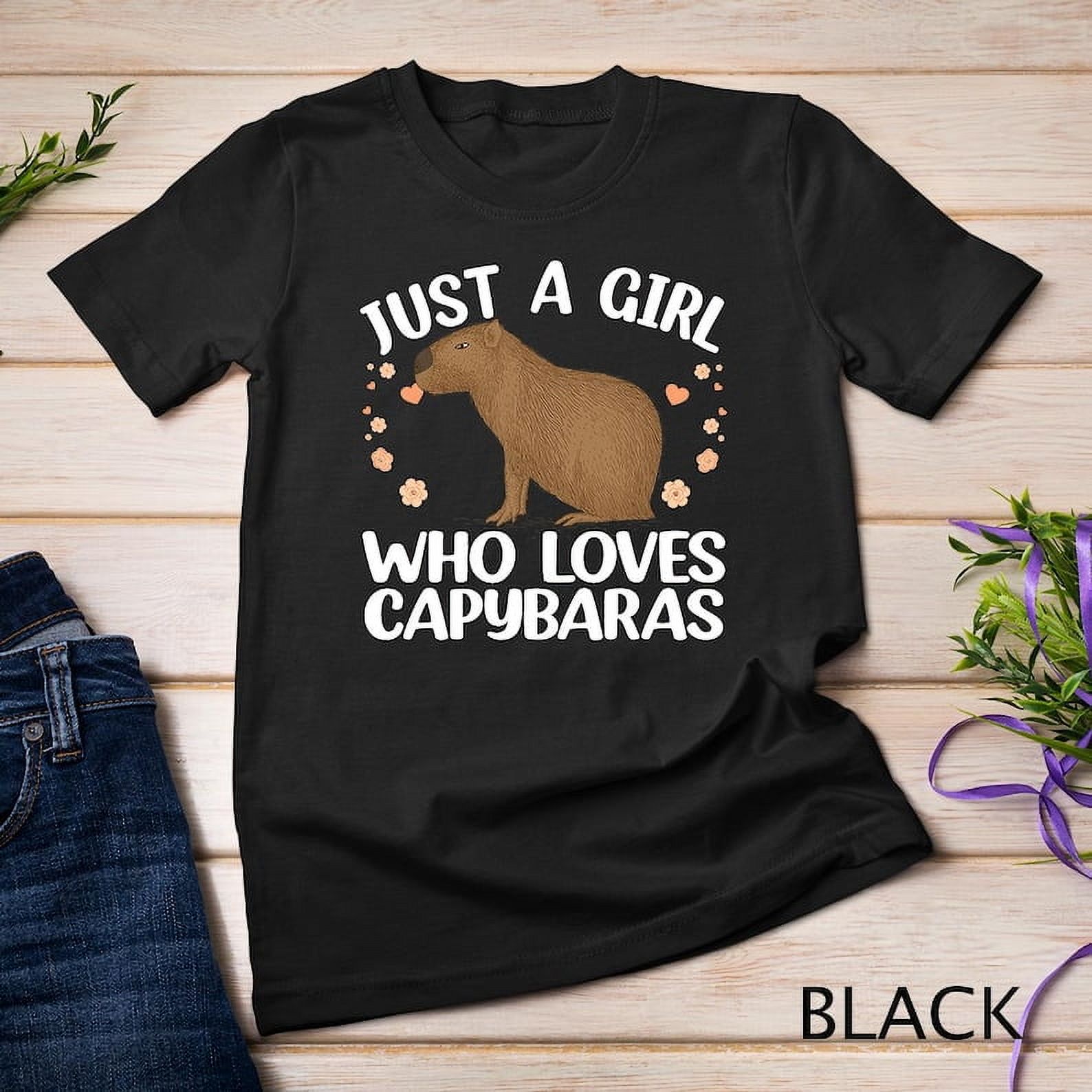 Cool Capybara Design For Women Girls Rodent Animal Capybara T-Shirt ...