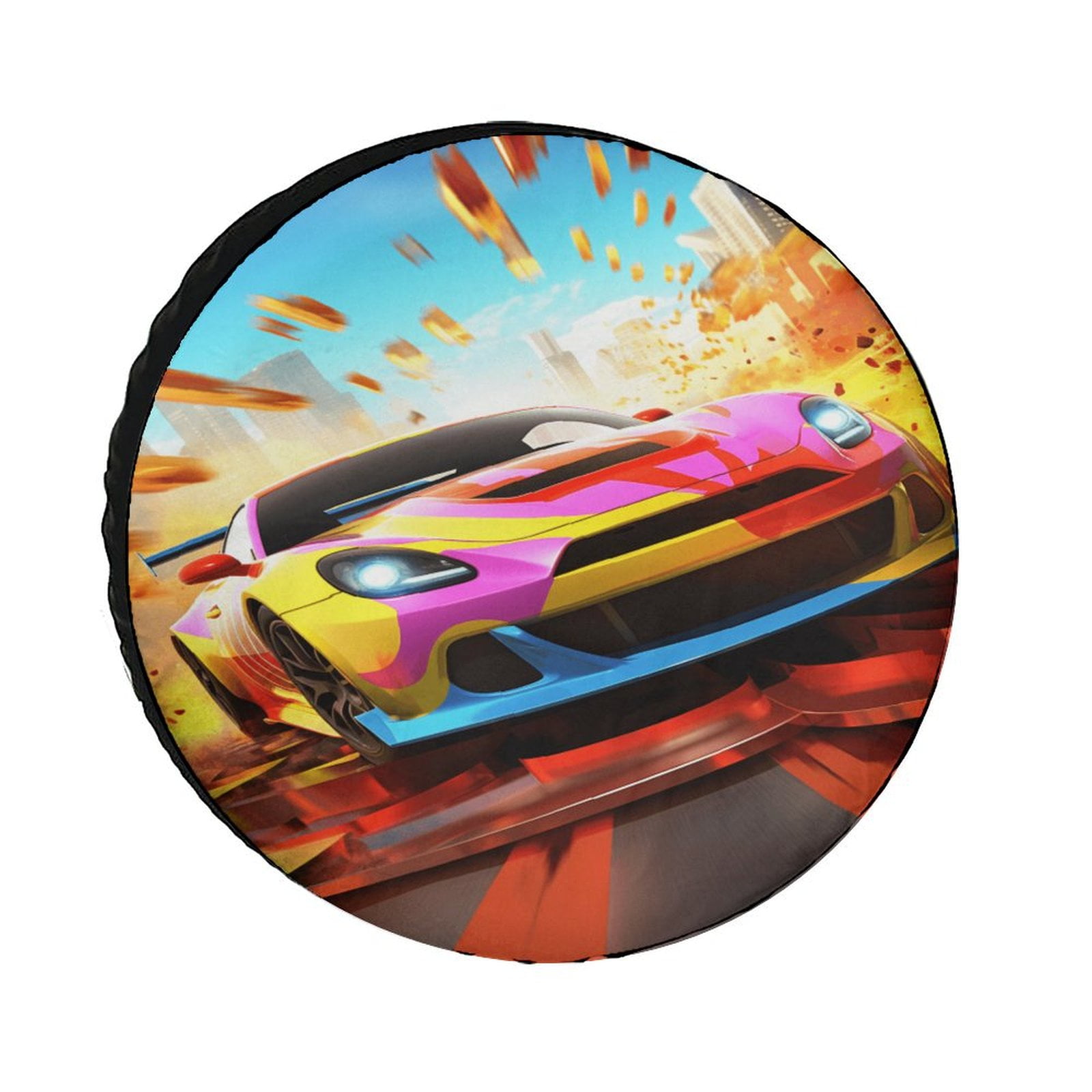 Cool Car Spare Tire Cover Dust-Proof Wheel Tire Cover Fit Trailer SUV ...