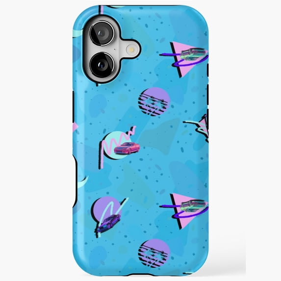 Cool Cars Blue Retro Nostalgia Phone Case 11 12 13 14 15 17 Pro Max ...