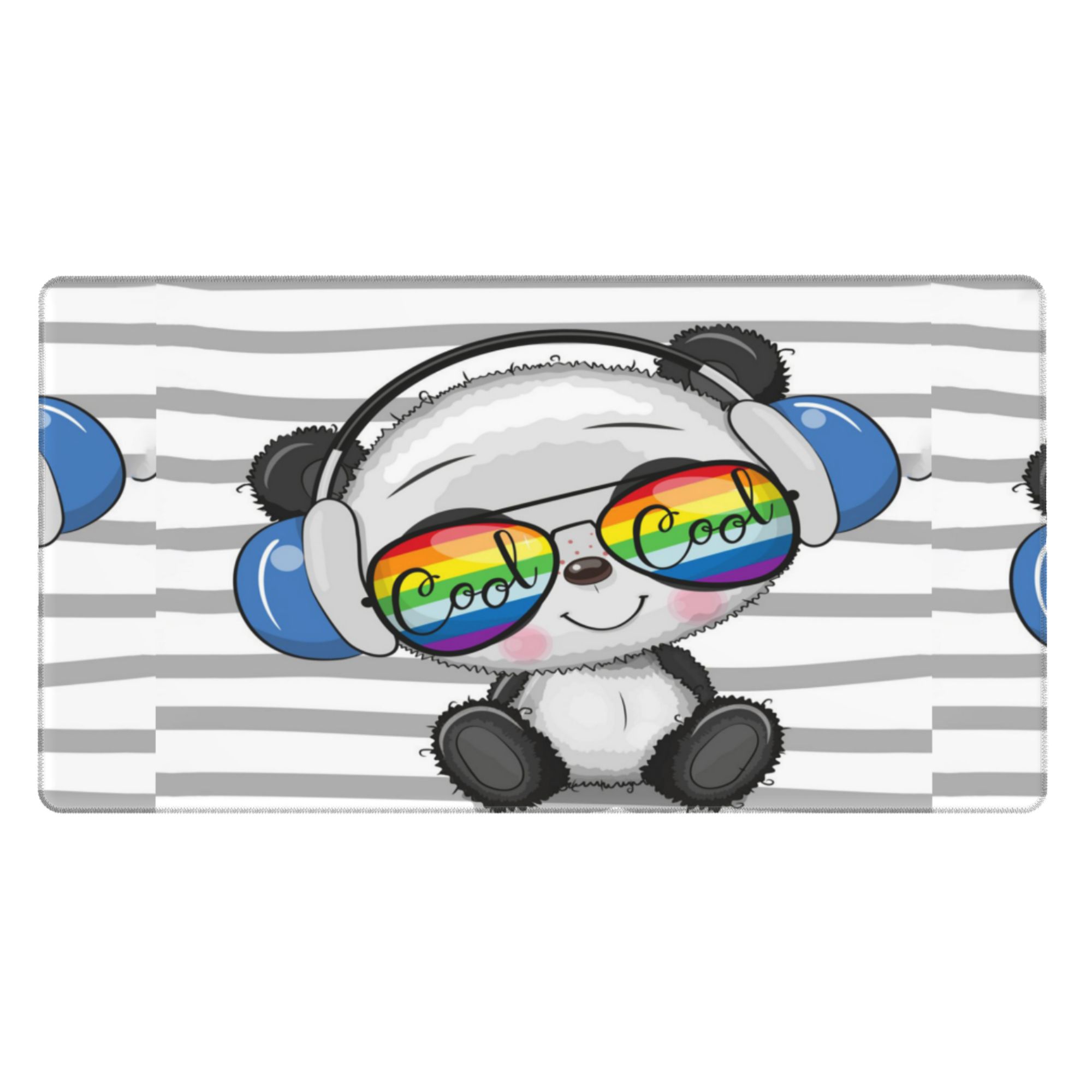 Cool Cartoon Cute Panda Large Gaming Mouse Pad, Large Keyboard Pad,Desk ...