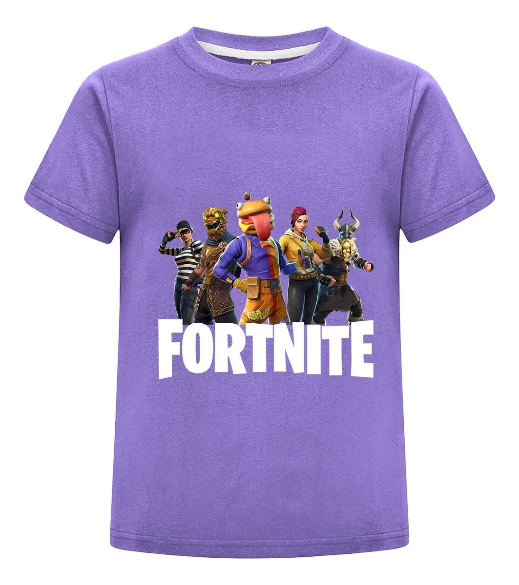 Cool Cartoon Gaming Tee – Boys Girls Fortnite Summer Top for Kids ...