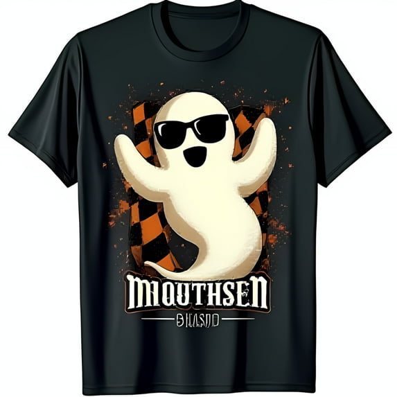Cool Cartoon Ghost T-Shirt with Sunglasses & Scarf MOUTHSEN GHOST ...