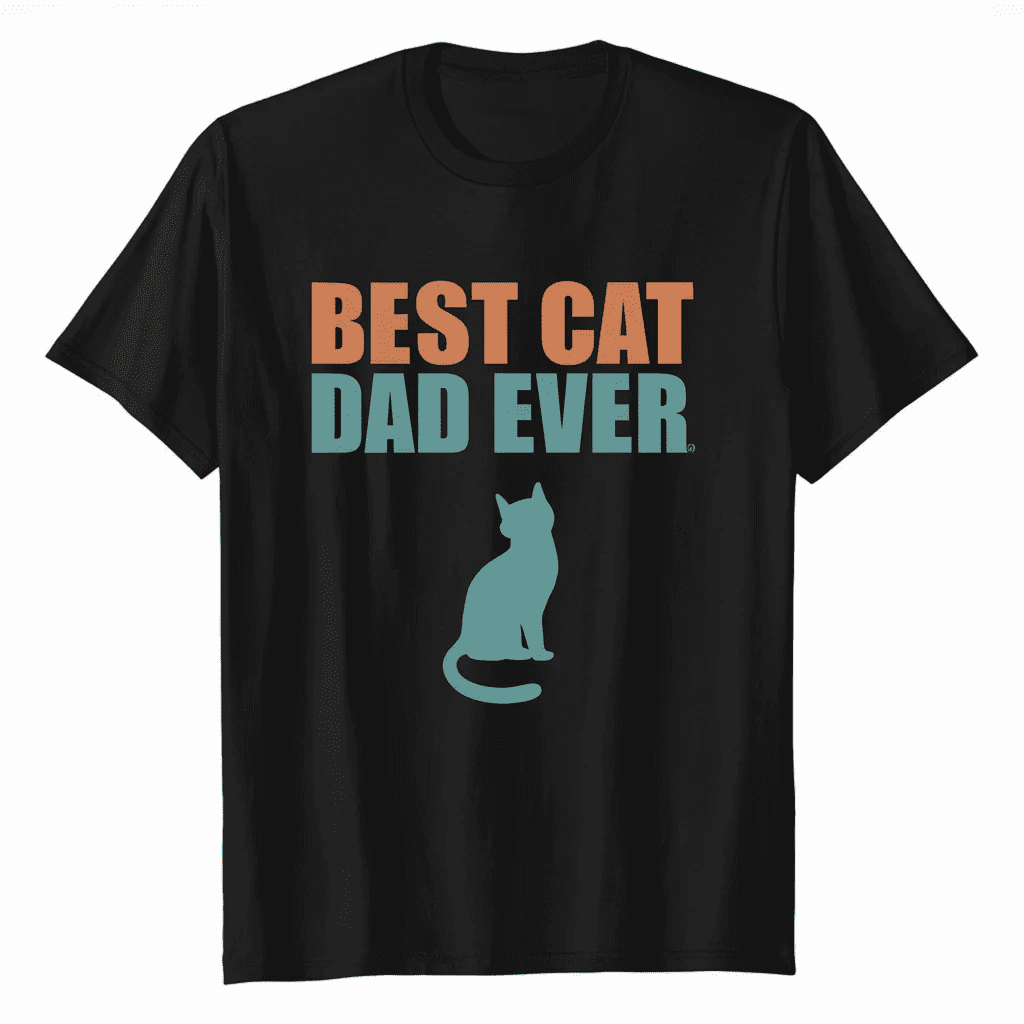 Cool Cat Dad Shirt for Men Funny Cat Graphic Casual T-Shirt - Walmart.com