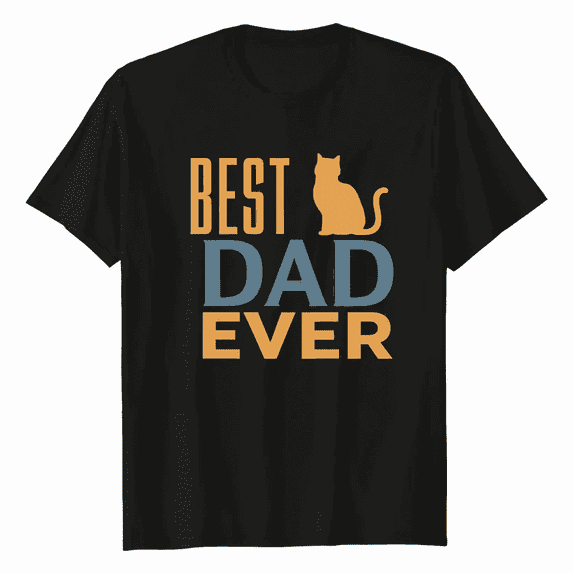 Cool Cat Dad Shirt for Men Funny Cat Graphic Casual T-Shirt - Walmart.com