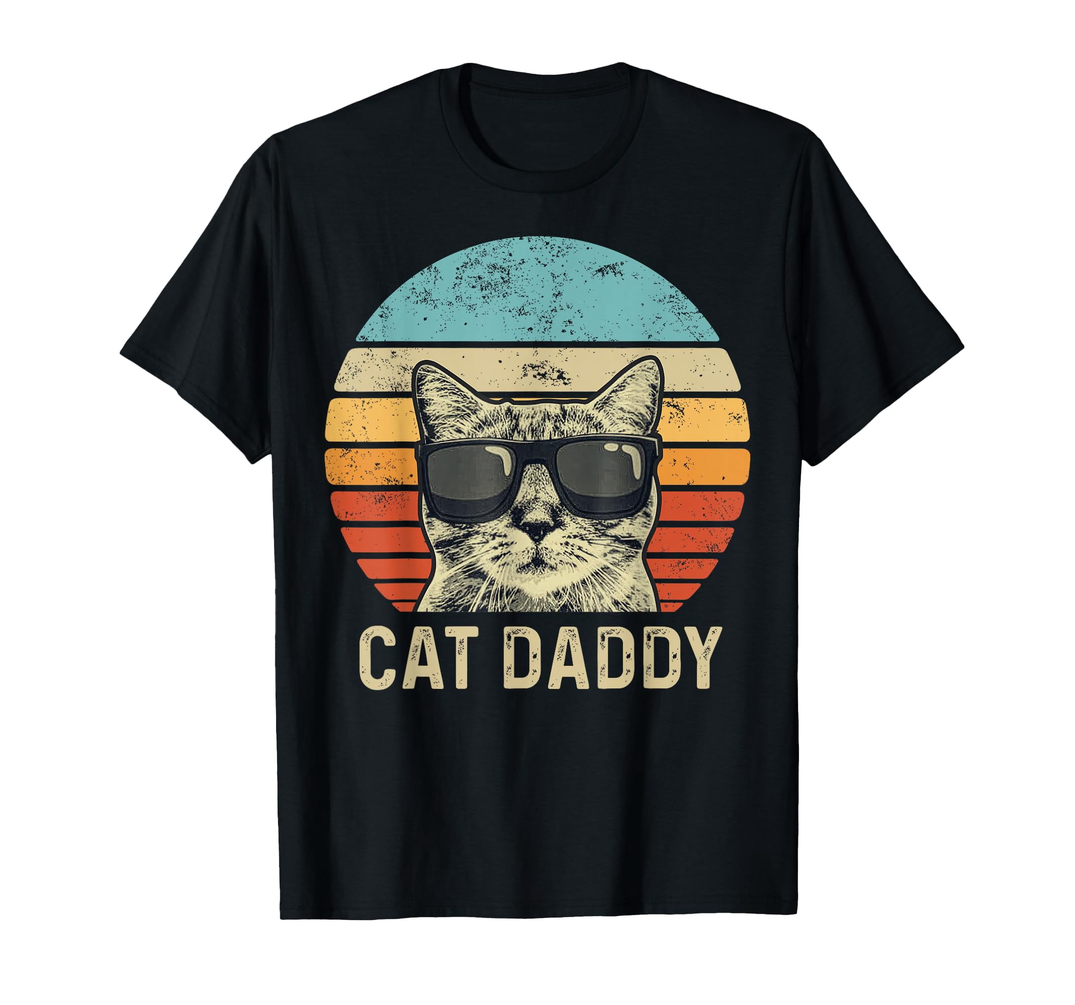 Cool Cat Daddy Retro Sunglasses T-Shirt - Perfect Gift for Cat Lovers ...