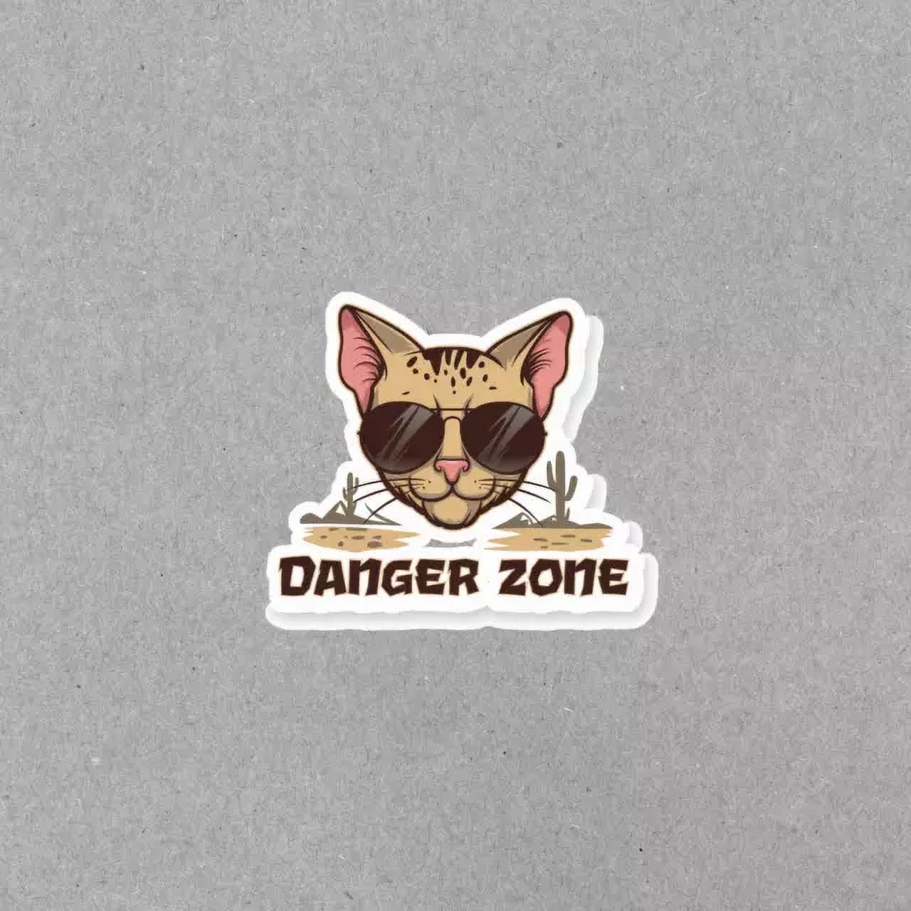 Cool Cat Danger Zone Animal Sunglasses Sticker Decalphone Decal Water ...