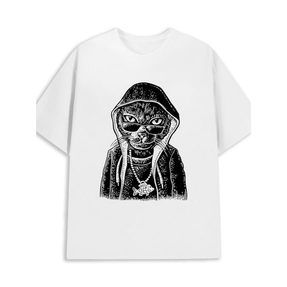 Cool Cat Hoodie Tee 180G 100% Cotton 180G 100% Cotton men high quality ...