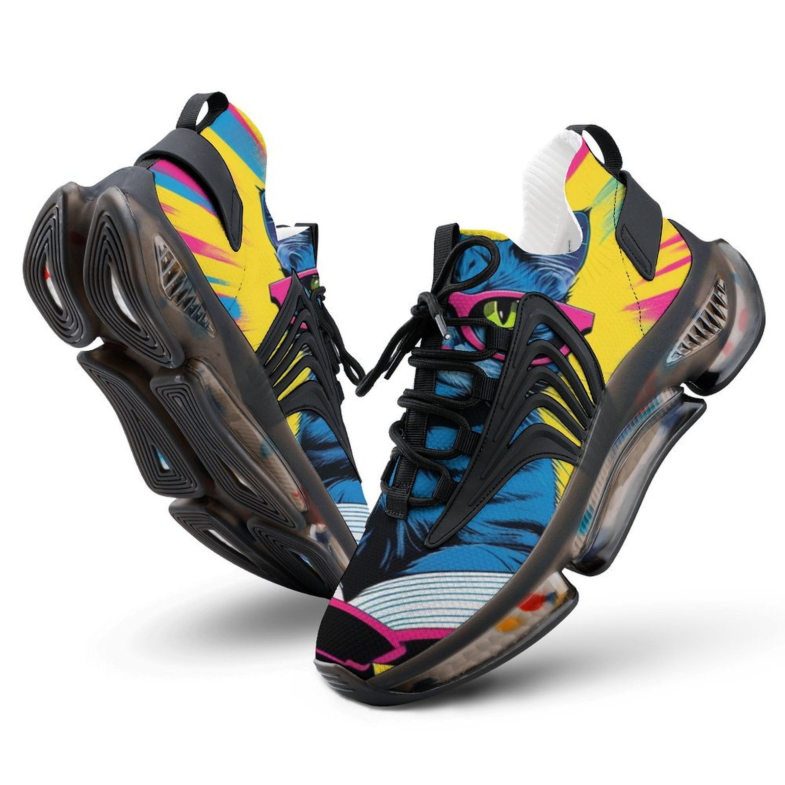 Cool Cat Reading Glasses Art Walking Shoes for Men Woman Lightweight ...